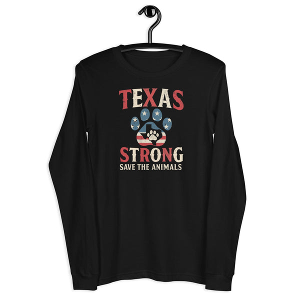 TX Flag Strong LS Uni T (ALL PROFIT DONATED) – I'd Rather Be With My Dog